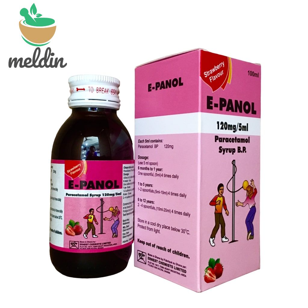 E-Panol Syr Strawberry 100Ml (Paracetamol) | Meldinpharma